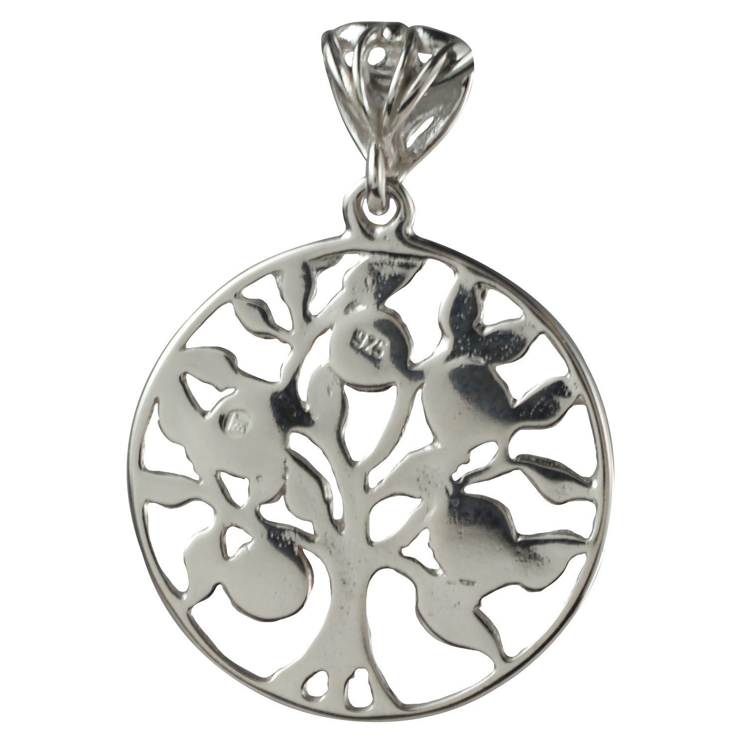 Sterling Silver and Baltic Multicolored Amber Pendant "Wisdom Tree"